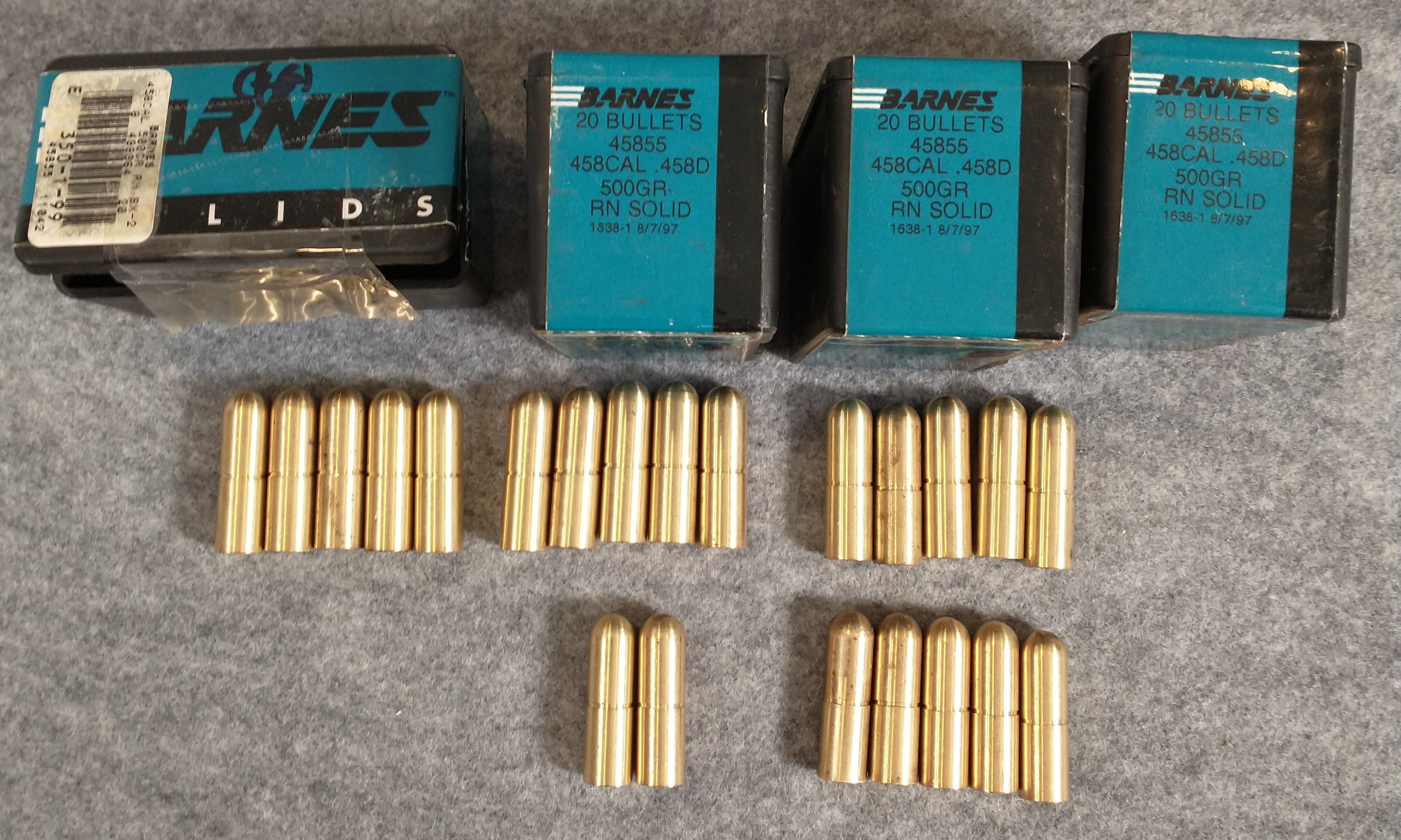 .458 Brass Solids 500 gr - Barnes and Nosler | AfricaHunting.com