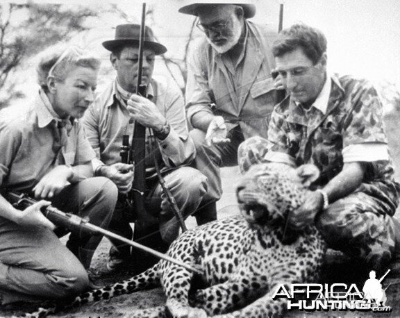 Ernest Hemingway and Leopard | AfricaHunting.com