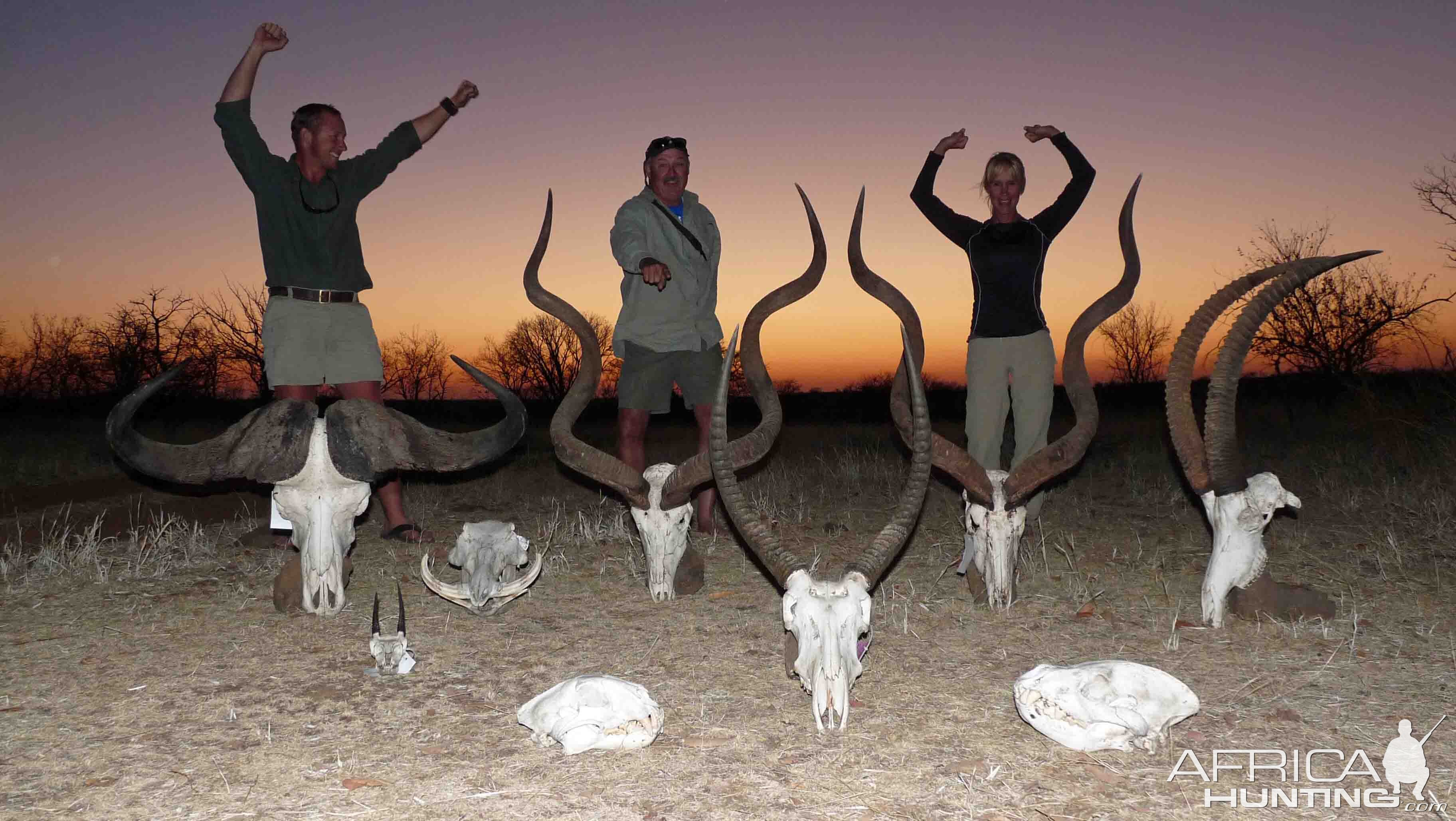 Success...this safari included a 60" Kudu, 45" buff, monster leopard ...